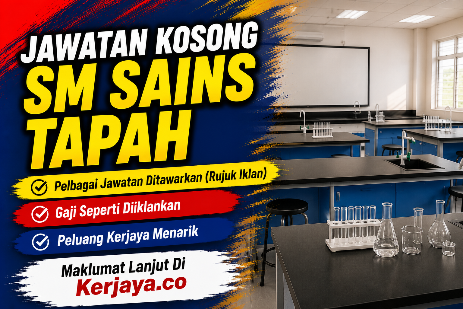 Jawatan Kosong SM Sains Tapah • KERJAYA