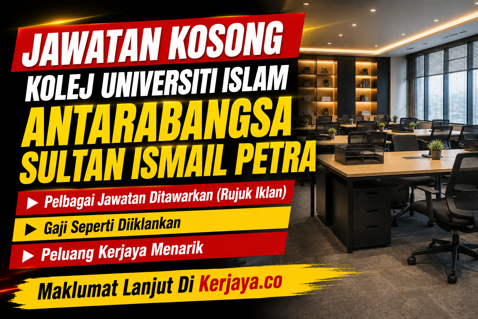 Jawatan Kosong Kolej Universiti Islam Antarabangsa Sultan Ismail Petra ...
